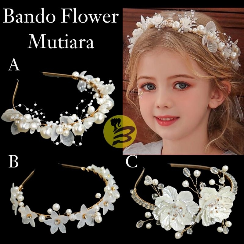 Jual BDT - Bando Bunga Mutiara Headpiece Korea - IMPORT | Shopee Indonesia