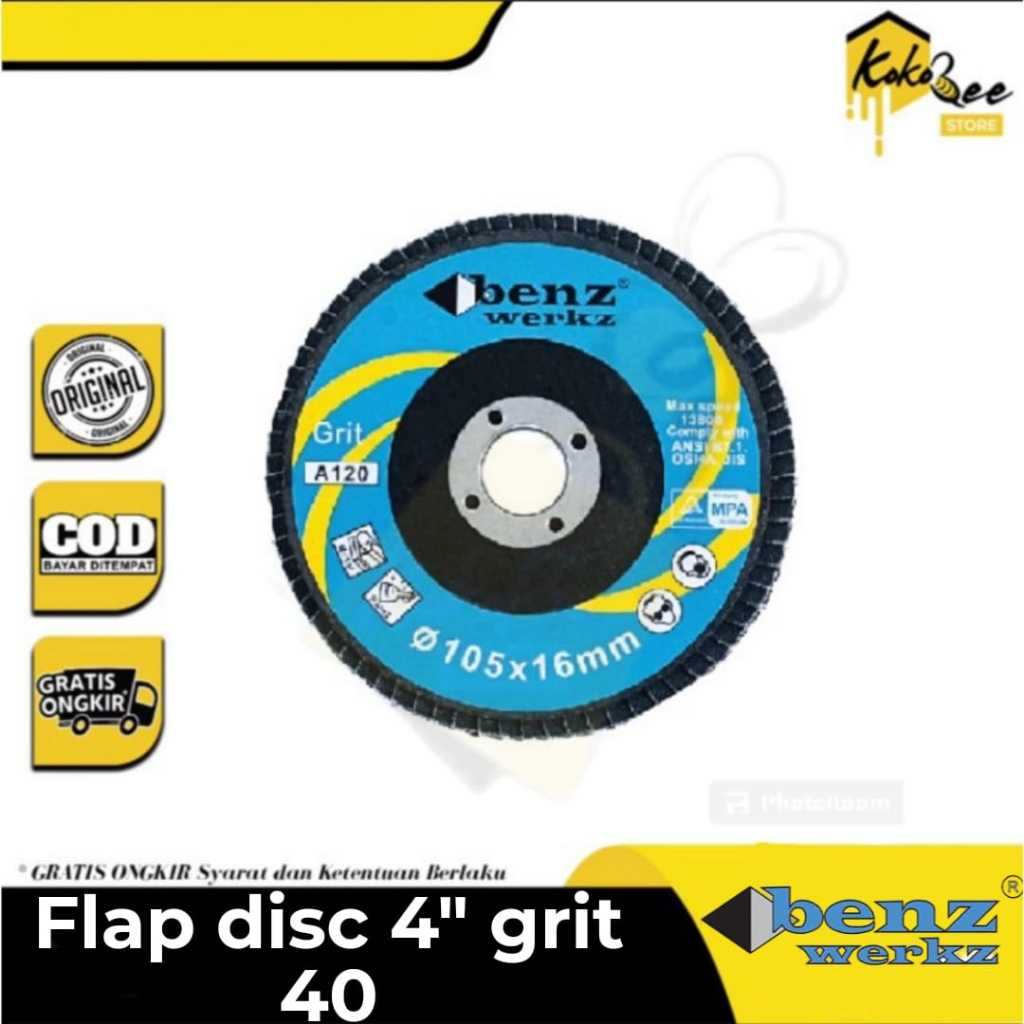 Jual Flap disc 4 inch - amplas susun gerinda grit 40 - amplas tumpuk ...