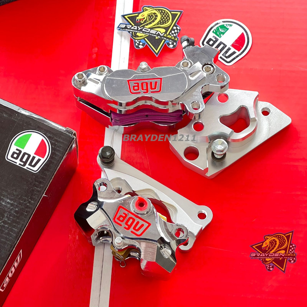 Jual AGV Kaliper Big Pot 4 Piston Kalifer 4P Full CNC Nmax | Shopee ...