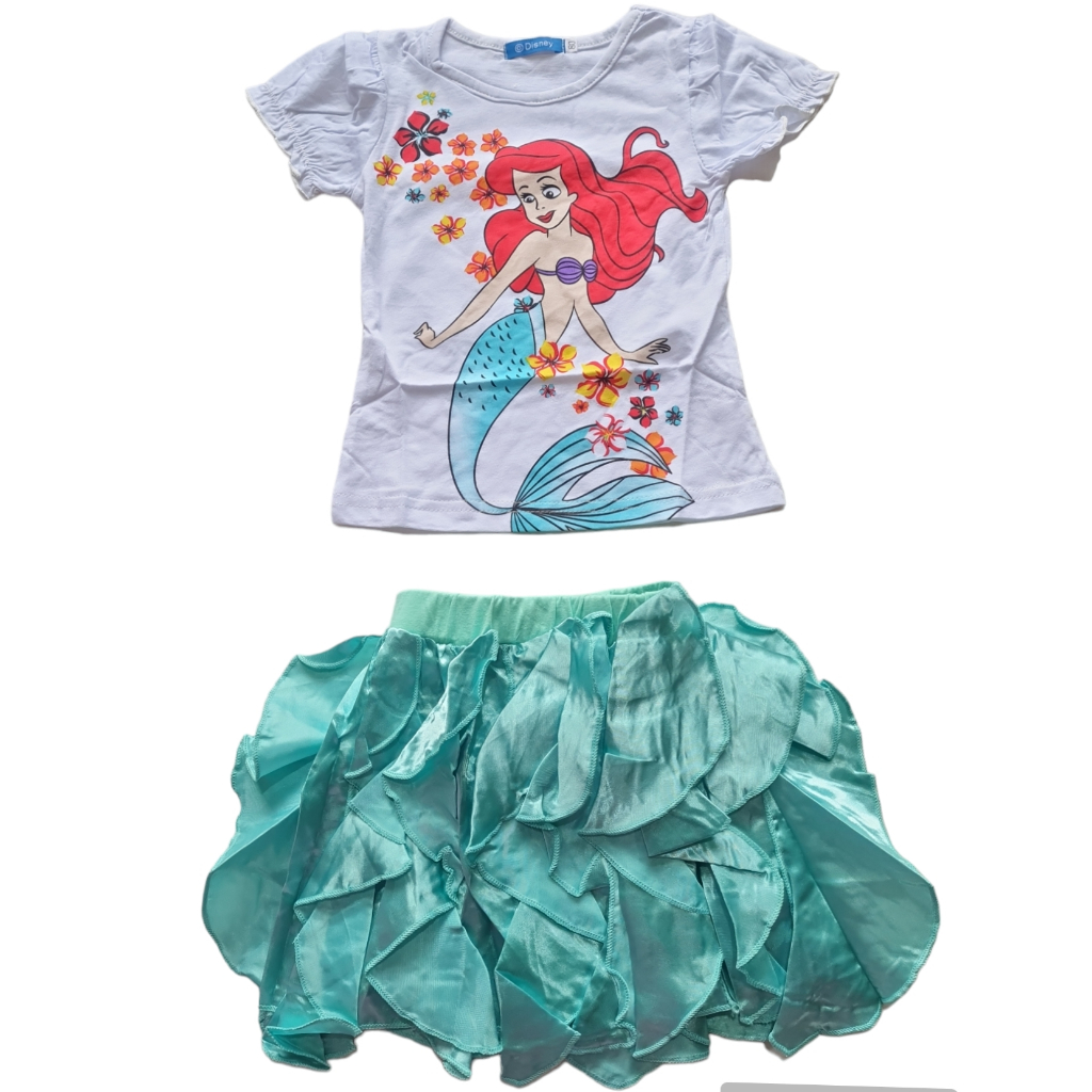 Jual Setelan Baju Rok Tutu Motif Little Mermaid | Shopee Indonesia