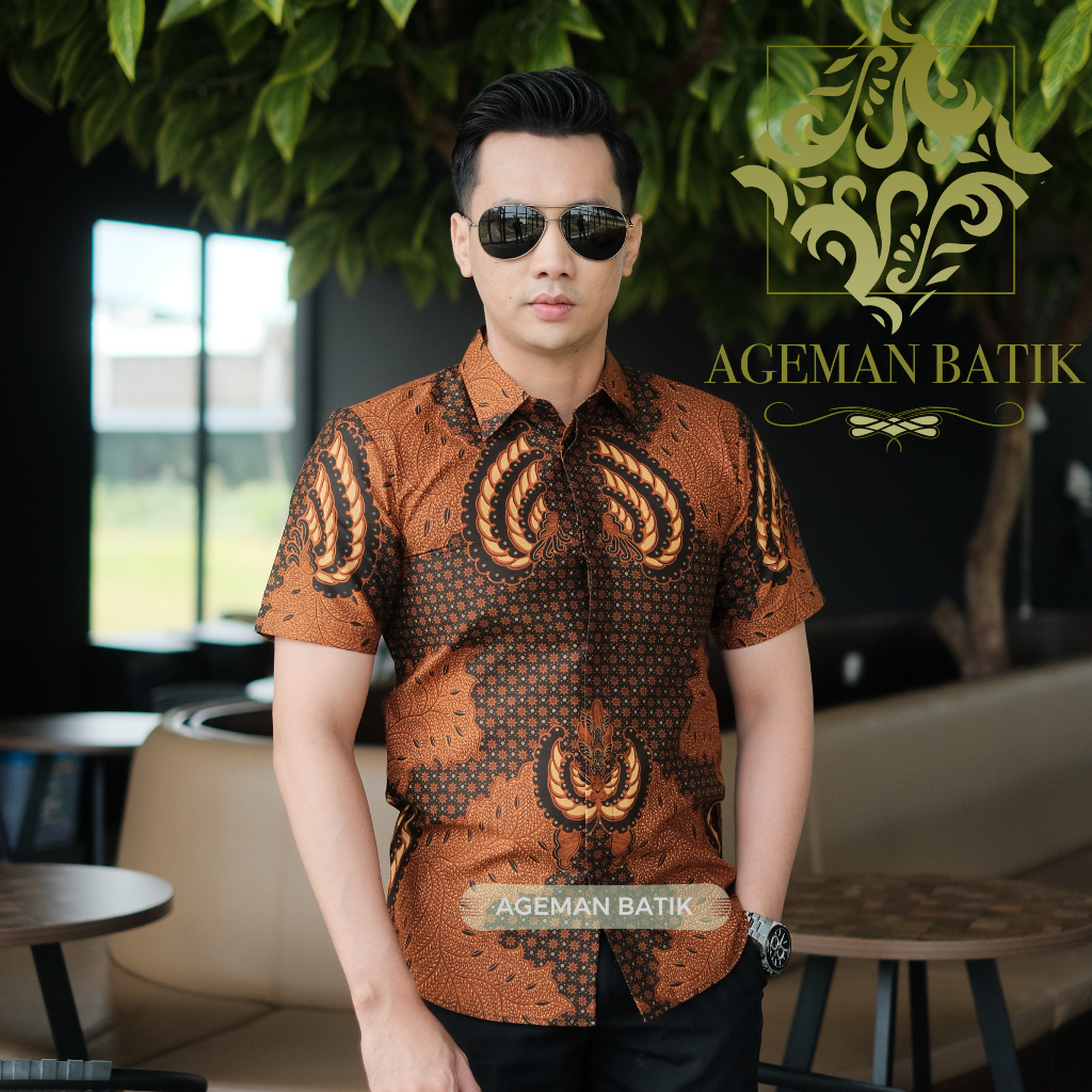 Jual kemeja batik lengan pendek motif Truntum grudo | Shopee Indonesia