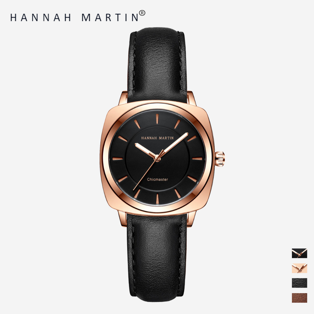 Jual HANNAH MARTIN Jam Tangan Wanita Fashion Quartz Leather Jam Tangan ...