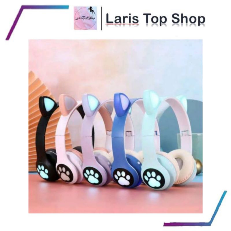 Jual Headphone Karakter Kucing Bluetooth JST28 / Headphone Bluetooth ...