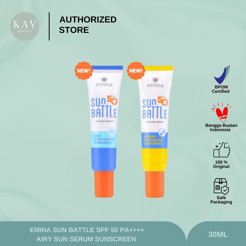 Jual Emina Sun Battle SPF 50 Pa++++ Airy Sun Serum Sunscreen | Shopee ...