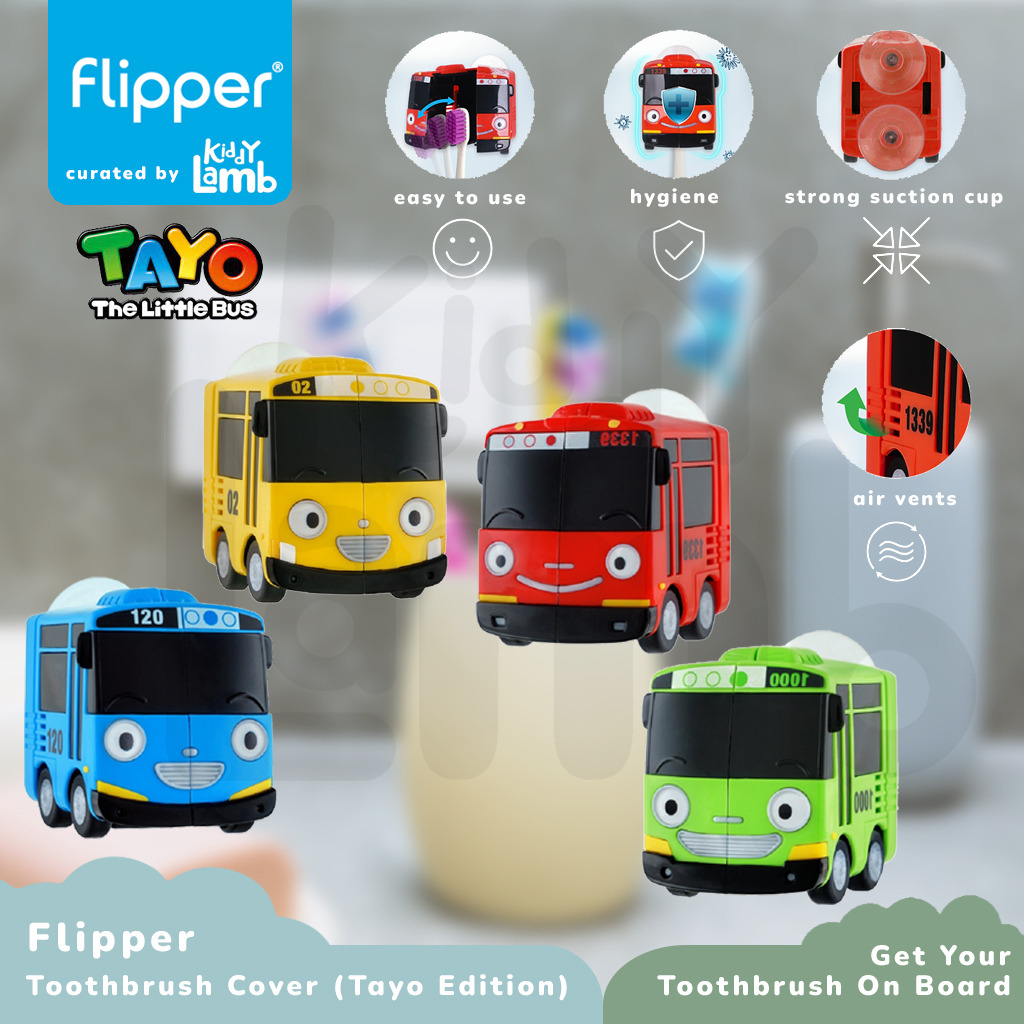Jual Flipper Toothbrush Case Holder Tayo The Little Bus Series / Tempat ...