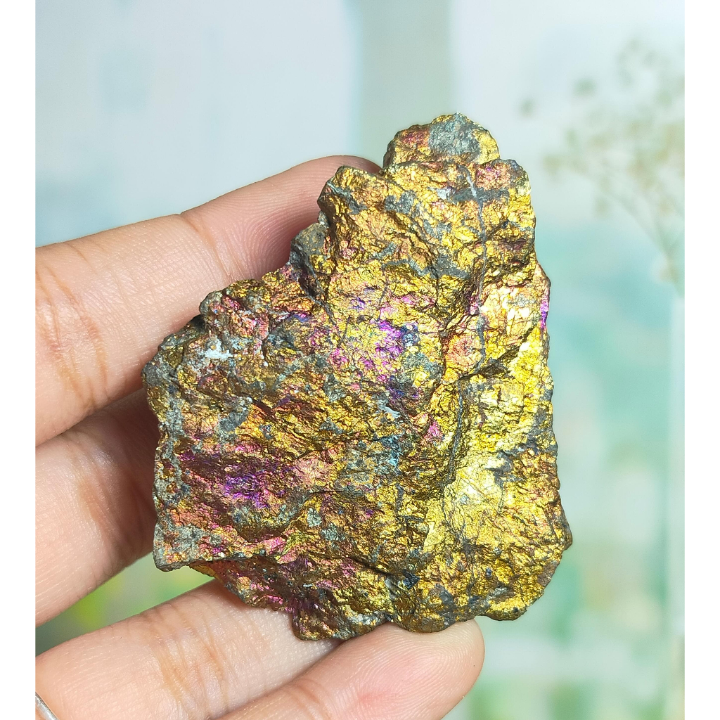 Jual Rough Natural Rainbow Pyrite Chalcopyrite Peacock Mystic Ore (45 ...