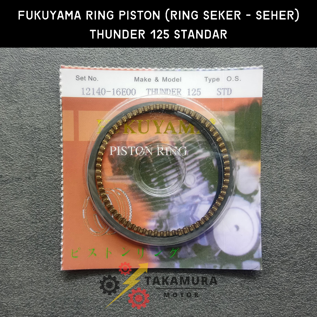 Jual Fukuyama Ring Piston (Ring Seker - Seher) Thunder 125 Standar | Shopee Indonesia
