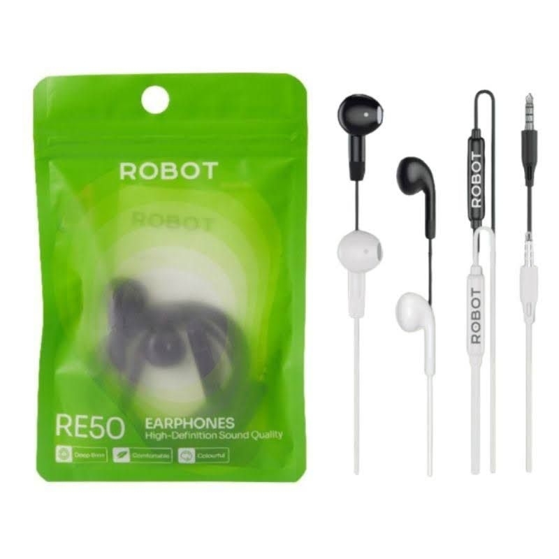 Jual HEADSET ROBOT RE-50 EARPHONE RE50 HIGH QUALITY | Shopee Indonesia