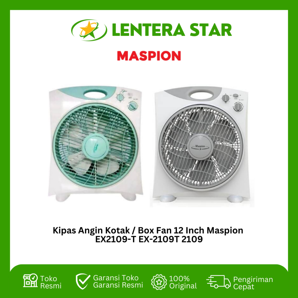 Jual Kipas Angin Kotak / Box Fan 12 Inch Maspion EX2109-T EX-2109T 2109 ...