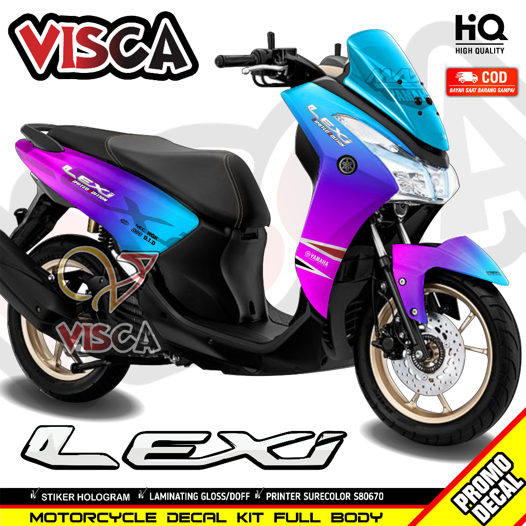 Jual Decal Lexi Full Body Baru Stiker Motor Yamaha Lexi Full Body Decal ...
