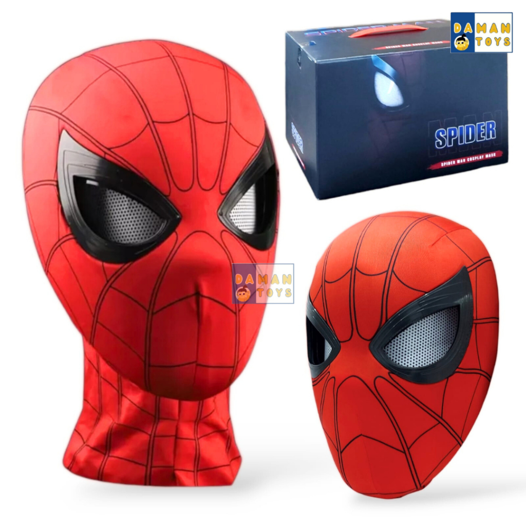 Jual Topeng Mask Spiderman Headgear Superhero Chin Control Cosplay ...