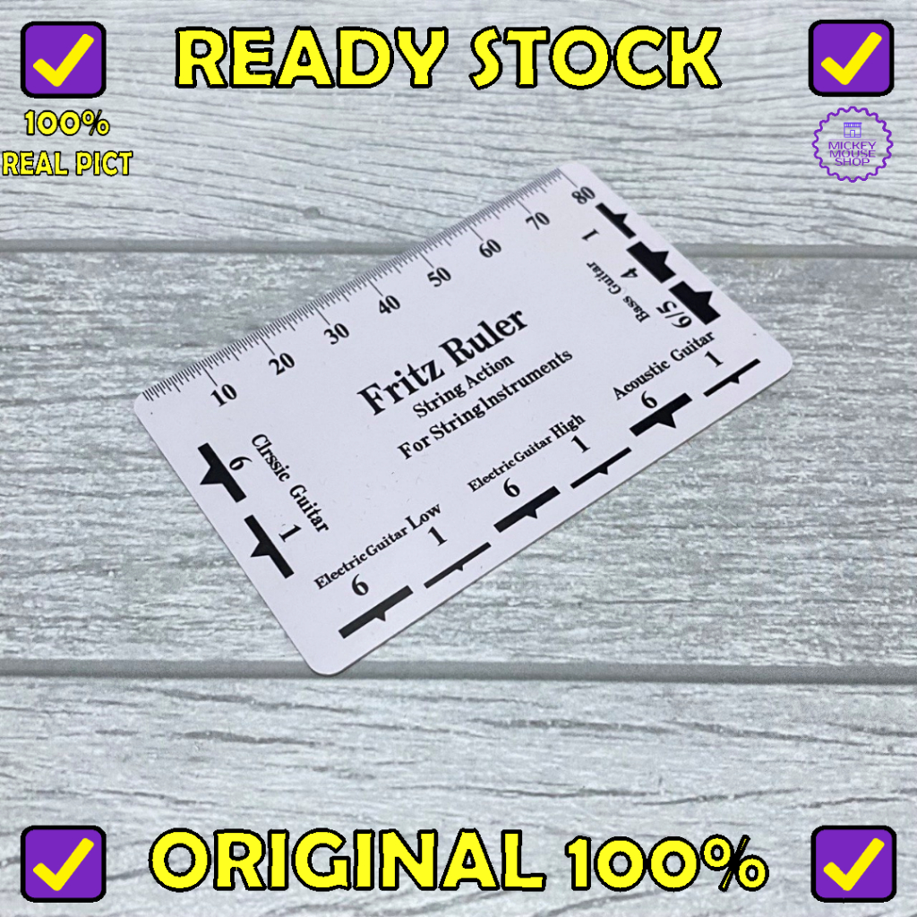 Jual Alat Ukur Senar Gitar Penggaris Pengukur String Fritz Ruler Guitar ...