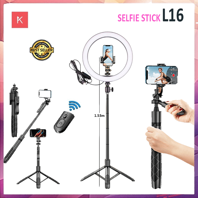 Jual ANG TONGSIS TRIPOD L16 REMOTE BLUETOOTH / SELFIE STICK 153cm 4IN1 PUTAR 360 Derajat / PAKET ...