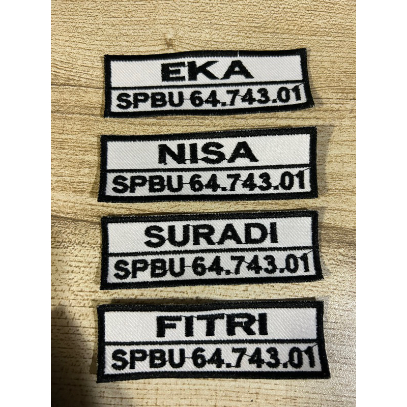 Jual badge nama dan no spbu (min order 15pcs) | Shopee Indonesia