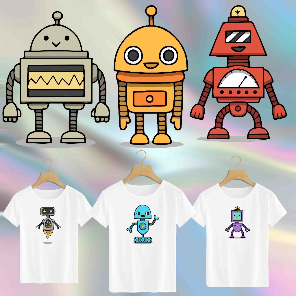 Jual SABLON STICKER DTF UKURAN A5 TEMA ROBOT | Shopee Indonesia