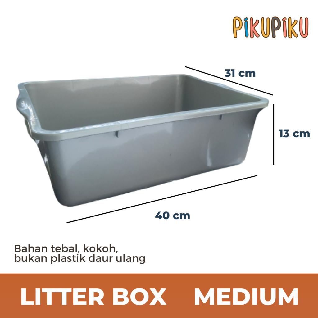 Jual Litter Box | Bak Pasir Kucing Ukuran Medium Merk Mikiwa No. 3 ...