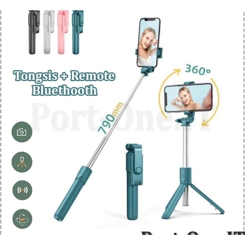 Jual Tongsis R1 Selfie Stick Tripod Bluetooth Tomsis Remote Control ...
