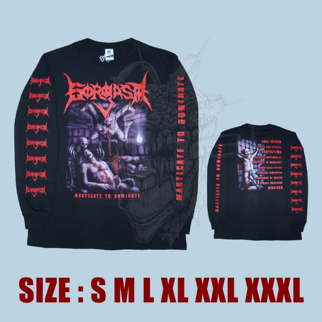 Jual LONGSLEEVE - GORGASM - Masticate to Dominate (version 2) | Shopee Indonesia