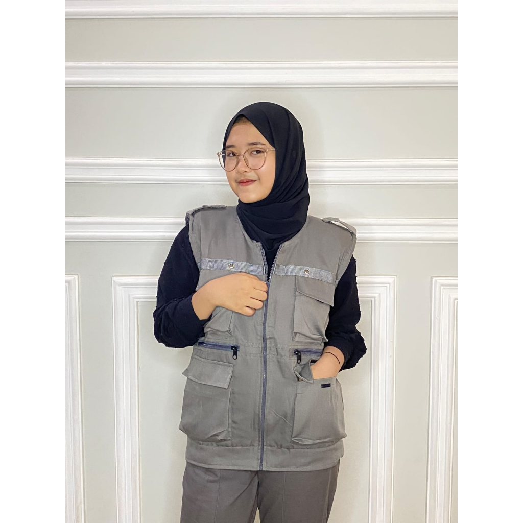 Jual CREDIFOX Rompi tactical / rompi cargo / vest pria casual / rompi ...