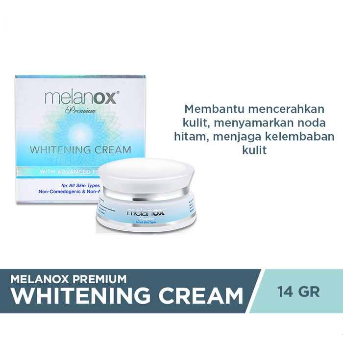 Jual Melanox Premium Whitening Cream 14 gr - Vitamin A, B3, E | Shopee ...