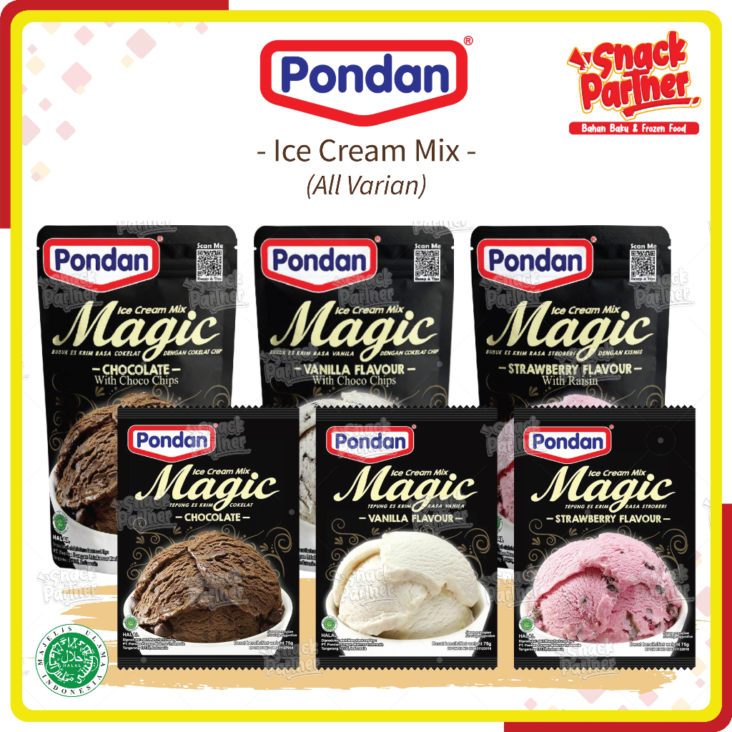 Jual PONDAN - ICE CREAM MIX - 75 GR @Sachet | 160 GR @Pouch - Tepung ...