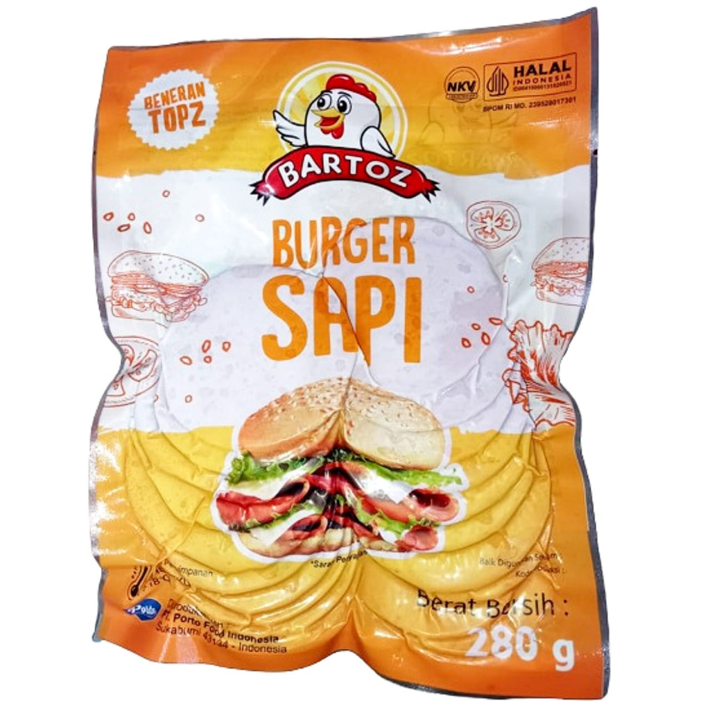 Jual BARTOZ Burger Sapi Isi20 280gr (Tahan suhu ruangan 3hari) | Shopee ...