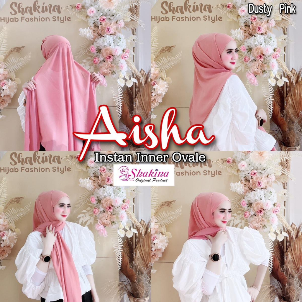 Jual AISHA Pashmina instan Inner Ovale Cerutty Jilbab Panjang | Shopee Indonesia