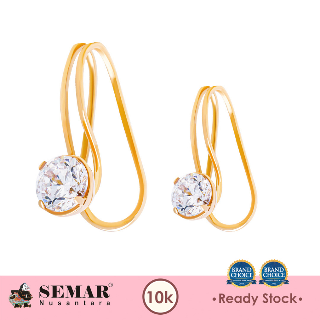 Jual Anting Emas Classic Solitaire Ear Cuff Gold 10K Semar Nusantara ...
