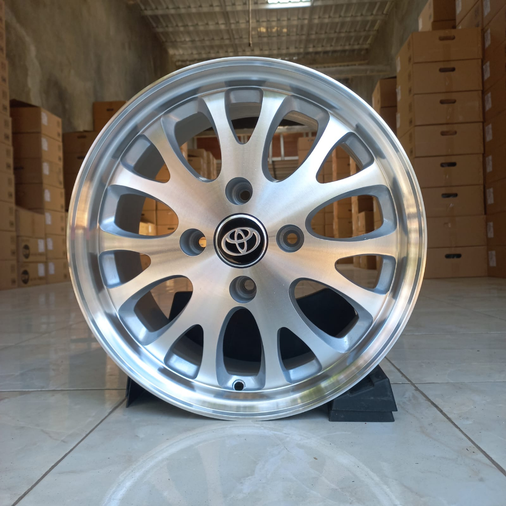 Jual 1 SET VELG BARU OEM Kijang Lux R15 H4x114 Lbr 6.5 ET 27 Wrn Silver ...
