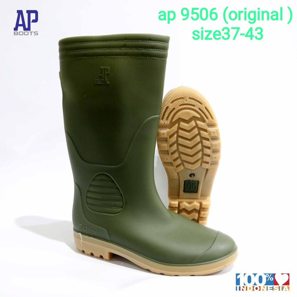 Jual (Bisa COD)Sepatu Kerja AP BOOT panjang original 9506 | Shopee ...