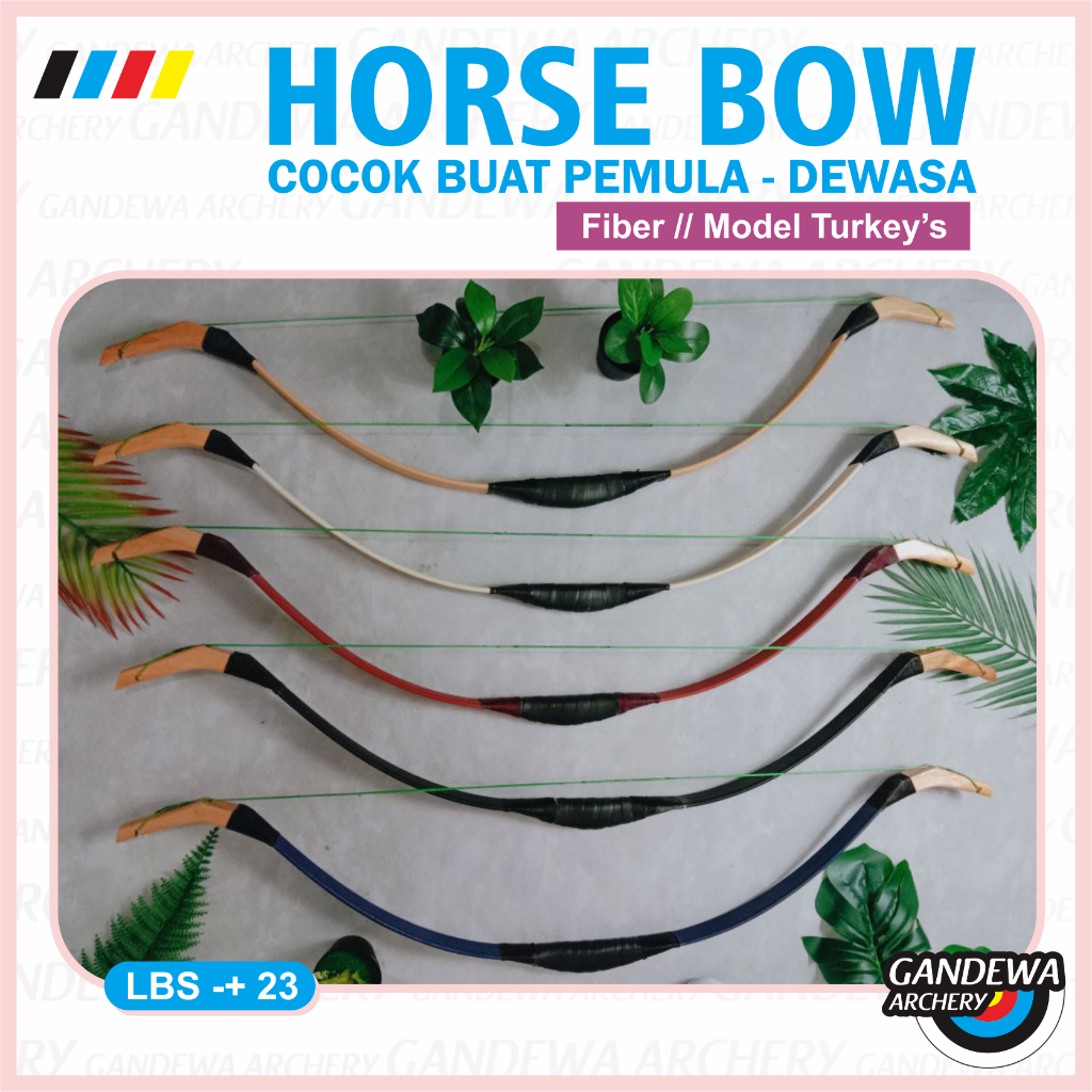 Jual Busur Panah Horse Bow Pemula / Dewasa Horsebow Fiber | Shopee ...