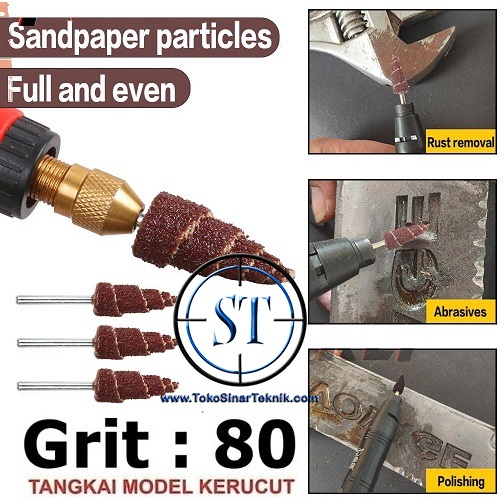 Jual Amplas Kerucut Cone Flap Susun GRIT 80 As 3mm Mata Roda Polishing ...