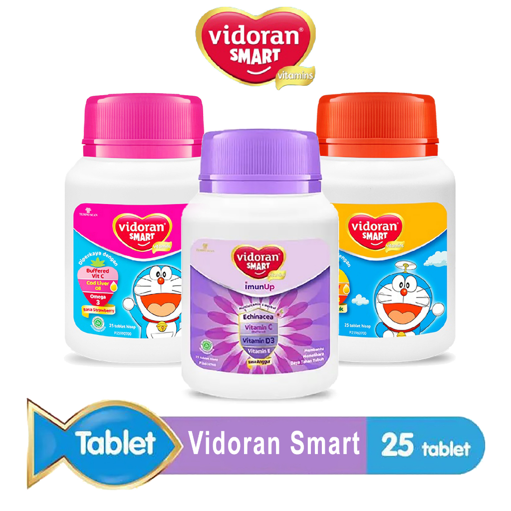 Jual Multivitamin Anak Vidoran Smart imunUP Tablet Orange Strawberry ...