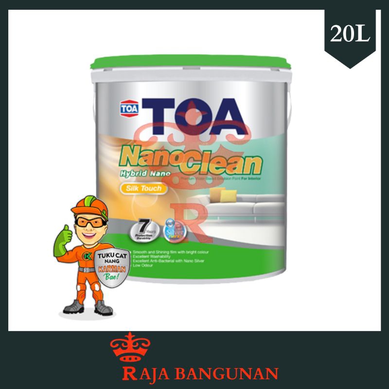 Jual Toa Cat Tembok Interior NanoClean Silk Touch /Glossy/Mengkilap ...