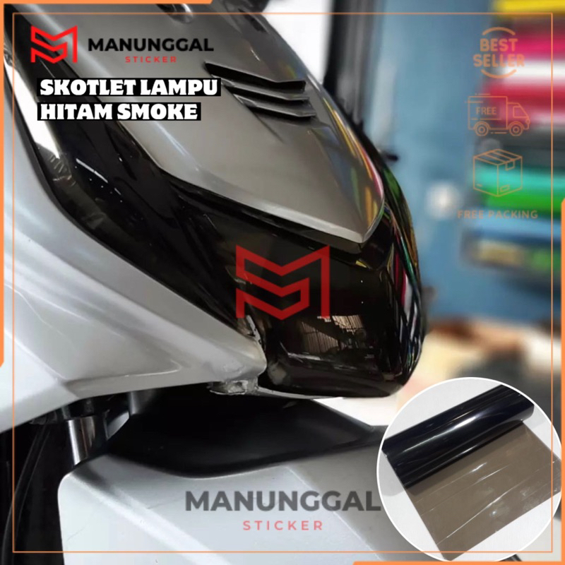 Jual Skotlet Transparan Hitam Smoke Gelap 80% 60% Kualitas Premium ...