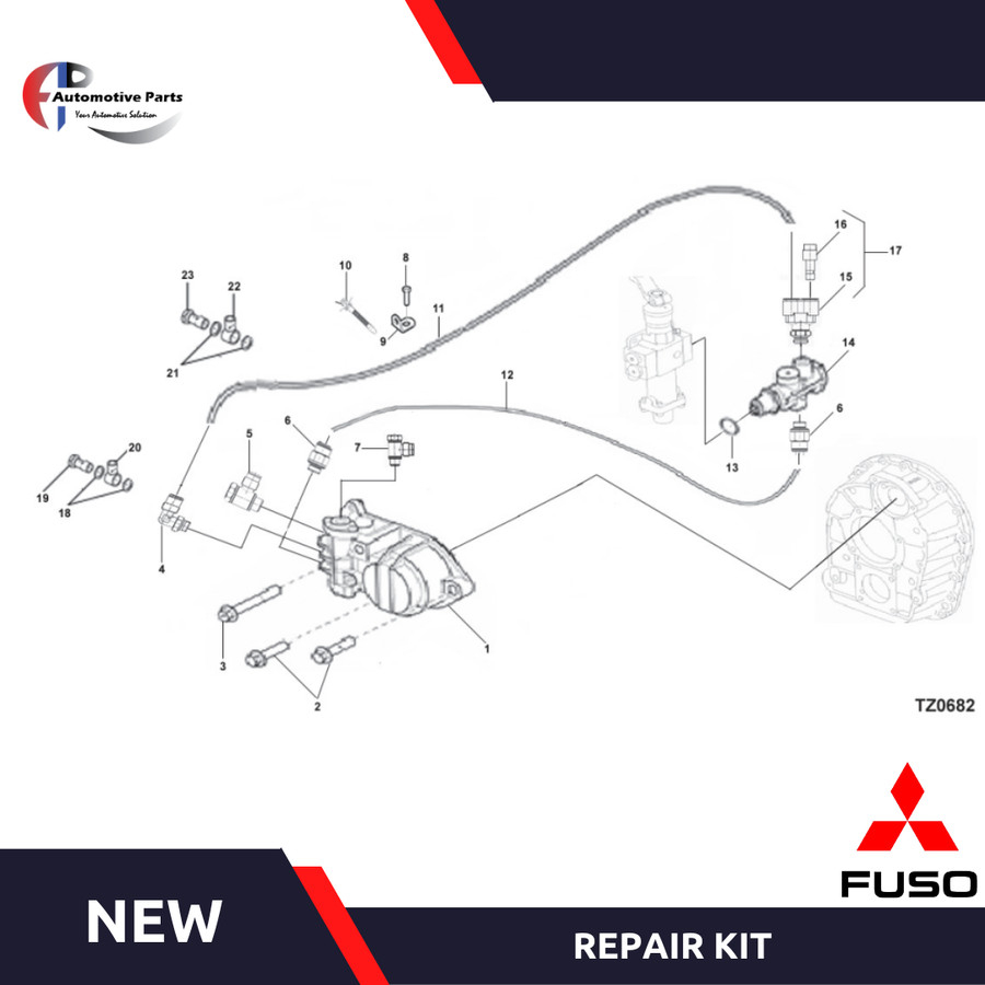 Jual REPAIR KIT INTERGRATED AIR VALVE PNEUMATIC EATON FUSO HINO ...