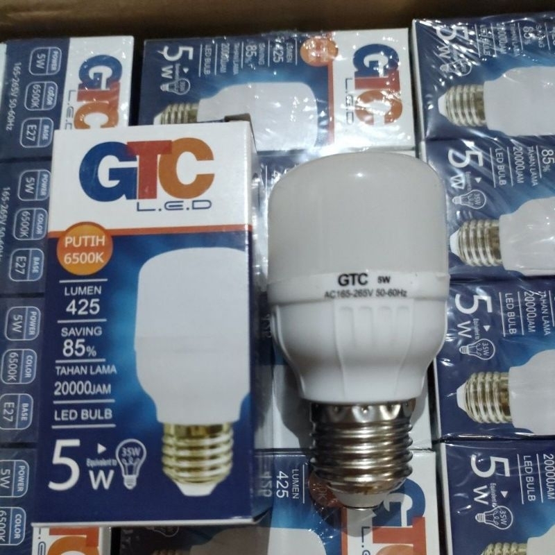 Jual Lampu LED 5 Watt GTC led capsule bohlam lampu Led kapsul 5W | Shopee Indonesia