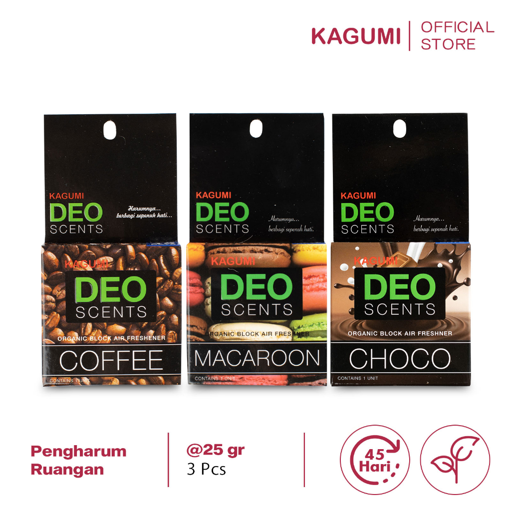 Jual KAGUMI Deo Scents Pengharum Ruangan Mix 3 Packs Organic Block Air ...