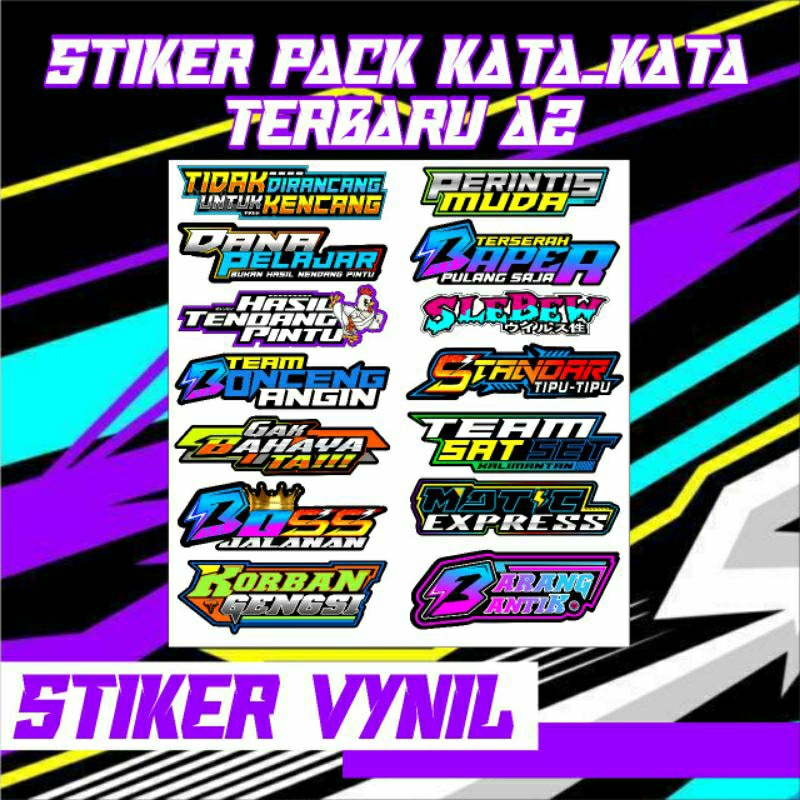 Jual STIKER SET PACK KATA KATA KEREN STICKER VIRAL TERBARU | Shopee ...