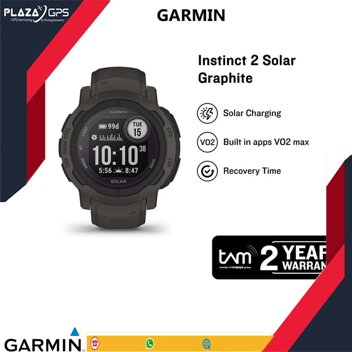 Jual Garmin Instinct 2 Solar - Graphite 010-02627-60 Garansi Resmi TAM ...