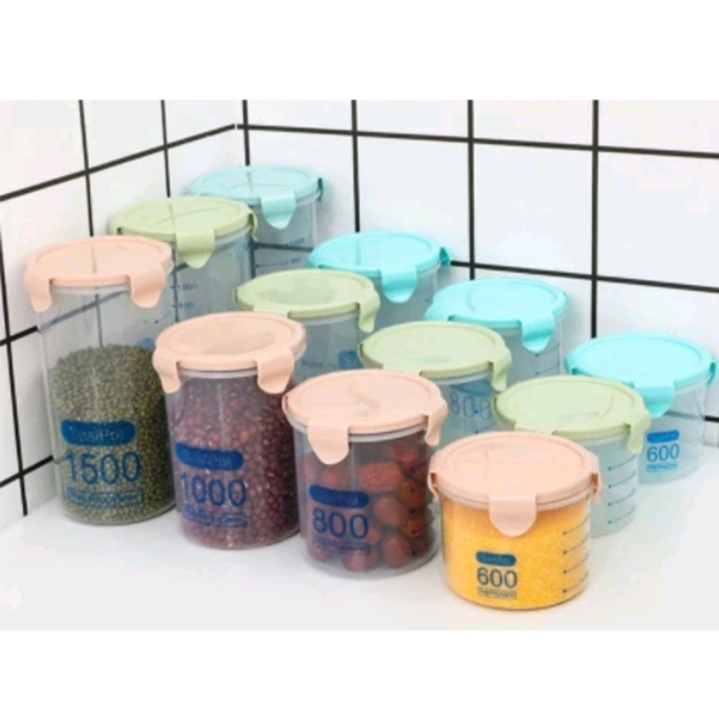 Jual Food Container Bulat 600ml 800ml - Kotak Makan Klip to Keep - Food ...