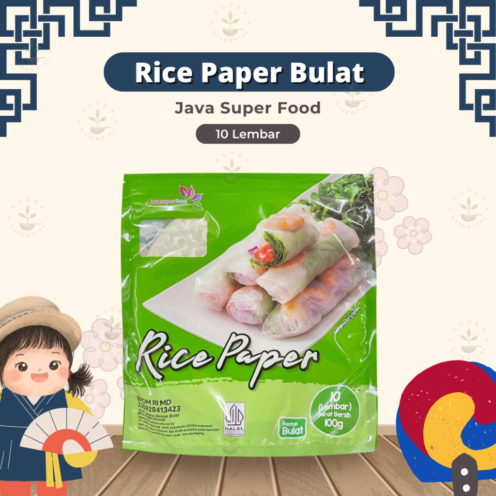 Jual Java Rice Paper Bulat 10 lembar - Banh Trang Rice Paper 22cm ...