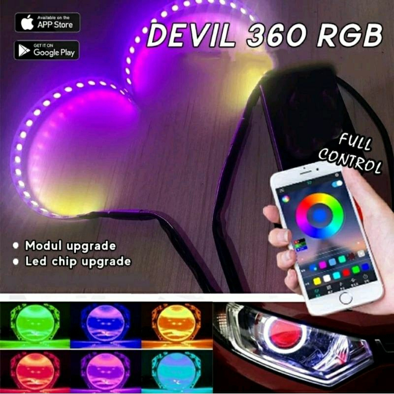 Jual Devil Eyes 360 BILED RGB | Devil Eyes Projie Biled RGB bluetooth ...