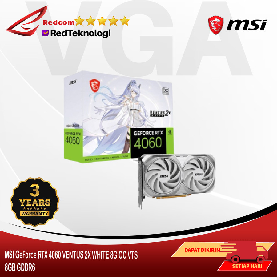 Jual MSI GeForce RTX 4060 VENTUS 2X WHITE 8G OC VTS 8GB GDDR6-RTX 4060 ...