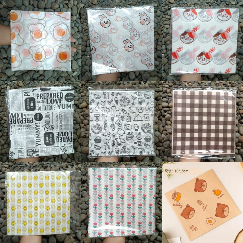 Jual Paper Baking - Kertas Baking - Kertas Minyak Alas Bento Motif Lucu ...