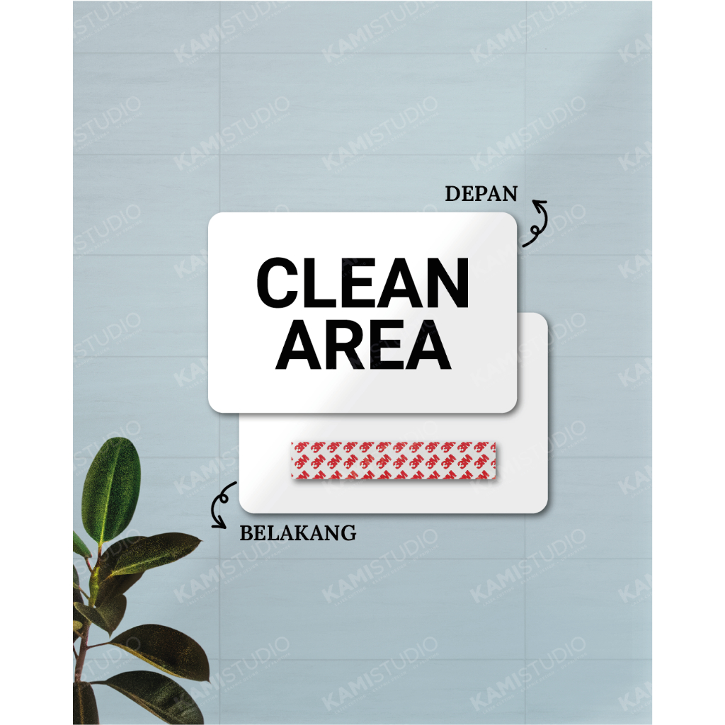 Jual TULISAN CLEAN AREA 20X13 CM / SIGN TEMPEL CLEAN AREA / TEMPELAN ...