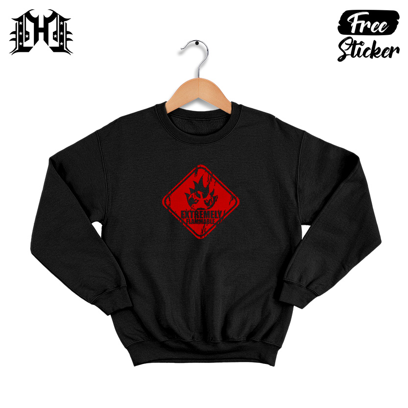 Jual Crewneck Sweater Charizard Extremely Flammable Anime Pokemon ...