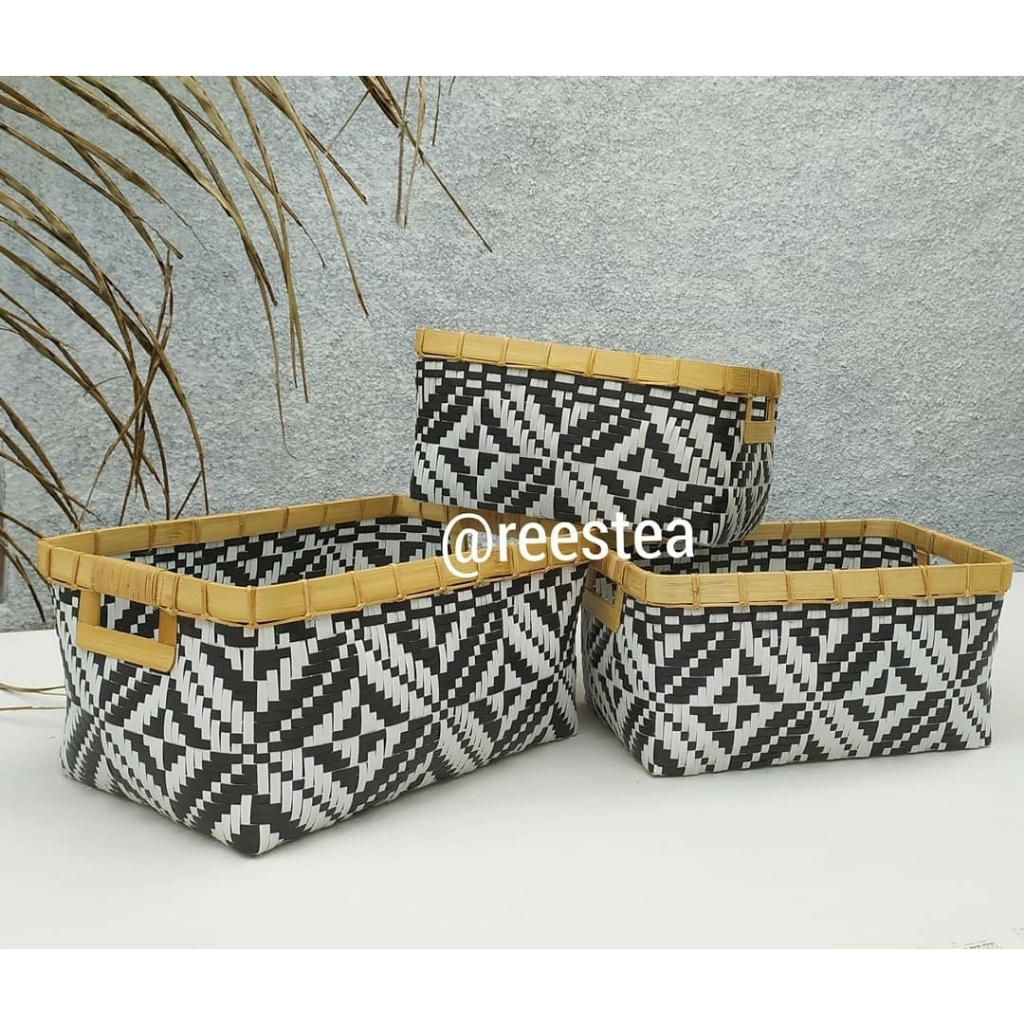 Jual Keranjang Bambu Ninja Star size S/ Keranjang anyam/ Keranjang ...