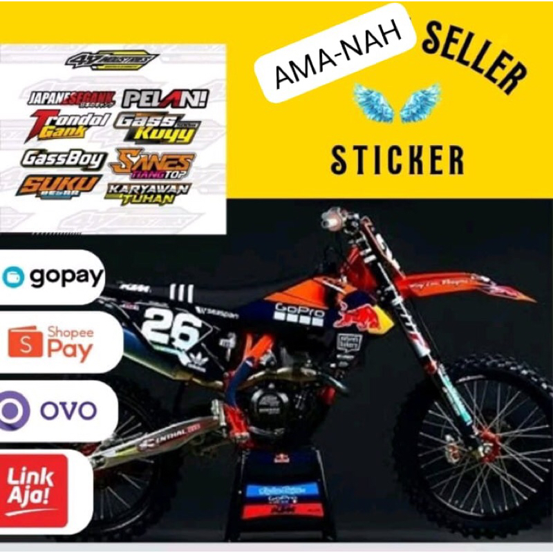 Jual Sticker Motor Trail KTM / waterproof sticker motobike | Shopee ...
