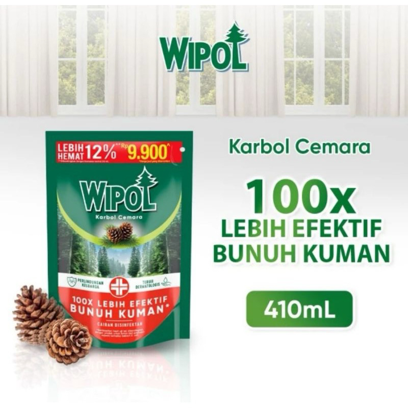 Jual PJ- Wipol Pembersih Lantai Disinfectant Karbol Cemara Eucalyptus Lemon Refill 450 - 410mL ...
